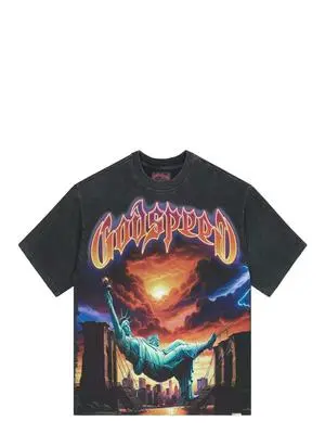 GODSPEED Burnt Bridges Graphic-print T-shirt - Black