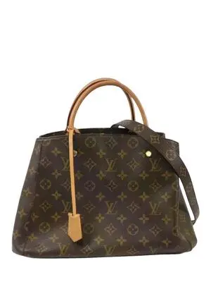 LOUIS VUITTON Montaigne Mm Monogram Handbag - Brown