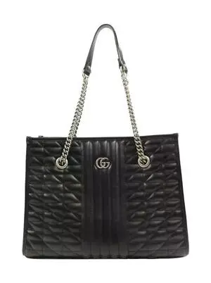 Gucci Gg Marmont Quilted Tote Bag - Black