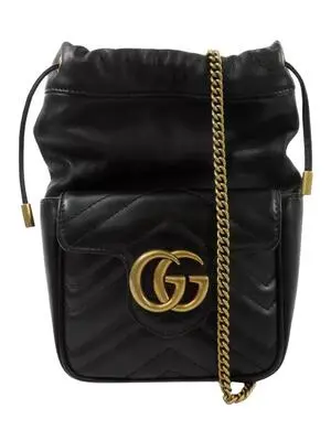 Gucci Mini Gg Marmont Bucket Bag - Black
