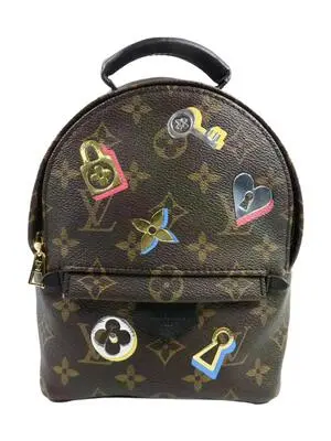 LOUIS VUITTON Mini Palm Springs Love Lock Backpack - Brown