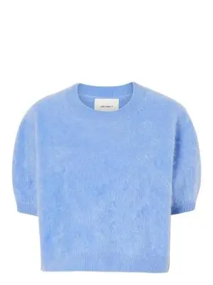 LISA YANG Juniper Brushed Cashmere Sweater Blue