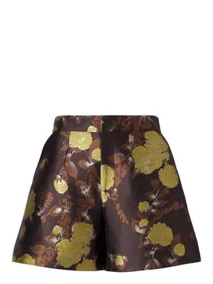 La DoubleJ Good Butt Floral-jacquard Satin Shorts - Multi