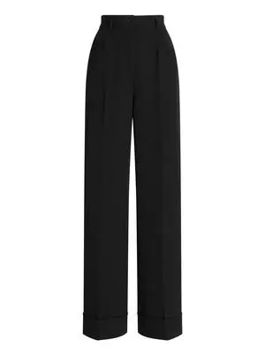 Dolce & Gabbana Wool Gabardine Trousers Pants And Shorts - Black