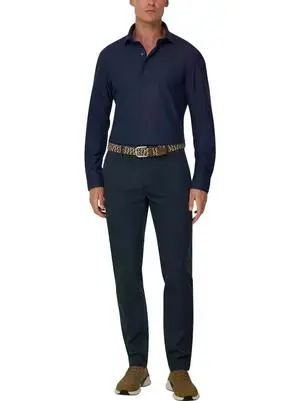 Boggi Milano Trousers In Stretch-cotton - Blue