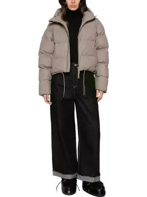 Rains Alta Hooded Quilted Jacket - Neutrals