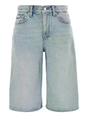 Calvin Klein Acid-wash Denim Shorts - Blue
