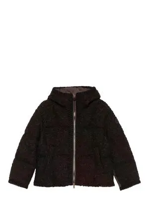 Moncler Cristallin Hooded Down Jacket - Brown