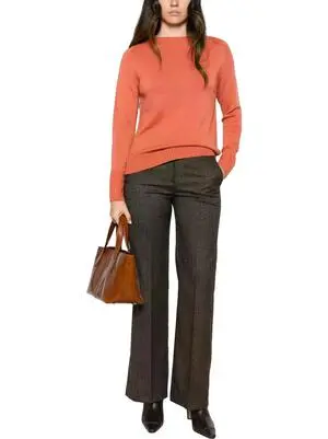VELA SHOP Raglan-sleeve Ribbed-trim Sweater - Orange