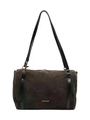 MARC ELLIS Huda Suede Leather Shoulder Bag Brown