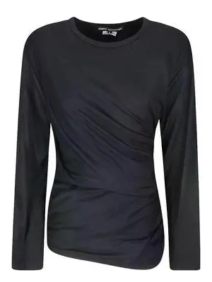 Junya Watanabe Ruched Long-sleeve T-shirt - Black