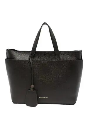 Fabiana Filippi Grained Leather Tote Bag - Brown