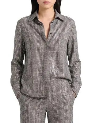 ERMANNO SCERVINO Prince Of Wales Print Viscose Shirt With French Collar