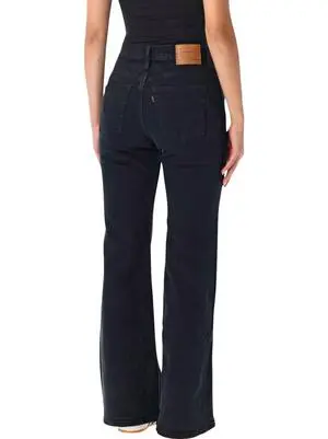 LEVI'S Ribcage High-waisted Flared Jeans In Stretch Denim Black