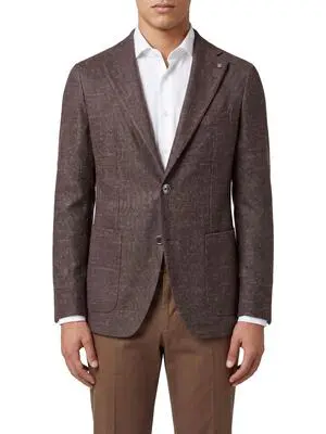 TAGLIATORE Double-breasted Virgin Wool And Silk Blazer With Peak Lapels