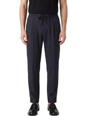 Dolce & Gabbana Pin Virgin Wool Pants With Drawstring Waist - Striped
