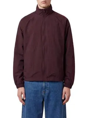 Y3 Nylon Bomber Jacket With High Neck And Zip Closure - Grey