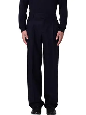 Drole De Monsieur Pleated Tailored Trousers In A Virgin Wool Blend - Blue