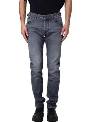 Jacob Cohen Slim Fit Jeans In Cotton Denim With Mid-rise Waist And Five Pockets - Grey