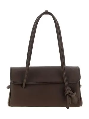 Jacquemus Le Turismo Grained Calfskin Shoulder Bag With Logo - Brown