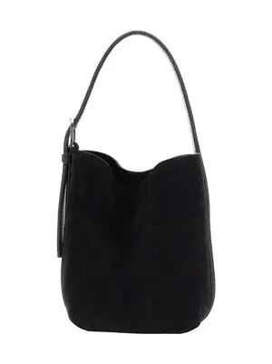 TOTEME Mini Suede Calfskin Handbag With Adjustable Handle - Brown