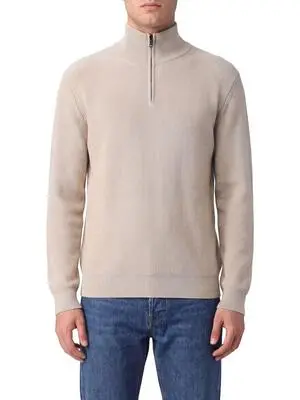 Brioni Half-zip Turtleneck Sweater In Cashmere And Wool Blend - Ivory
