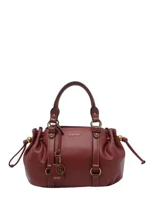 Liu Jo Synthetic Leather Handbag With Double Handle And Charm - Red