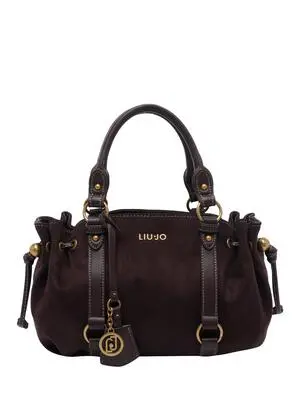 Liu Jo Gerona Handbag In Suede-effect Synthetic Leather With Charm - Red