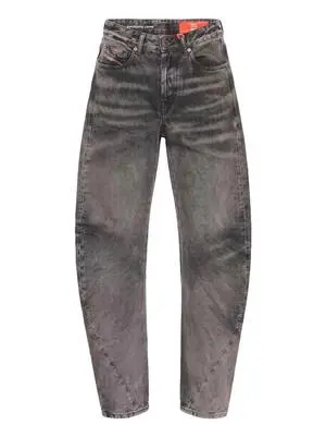 DIESEL® Faded Curved-leg Jeans