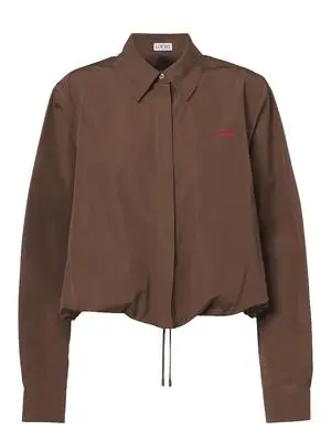 Loewe Double L Cotton Poplin Shirt - Brown