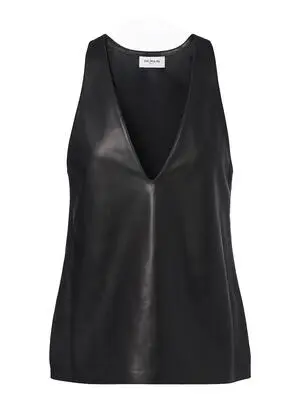 Balmain Leather Top - Black