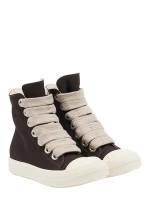 Rick Owens Jumbolace Denim Sneakers - Brown