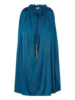 Balmain Draped Jersey Top - Blue