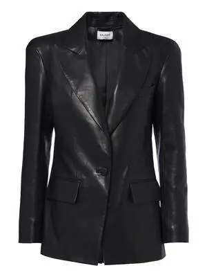 Balmain Leather Blazer - Black