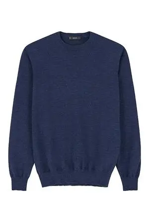 Boggi Milano Crew-neck Knitted Jumper - Indigo