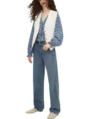 LEVI'S Tamara Floral-print V-neck Blouse - Blue