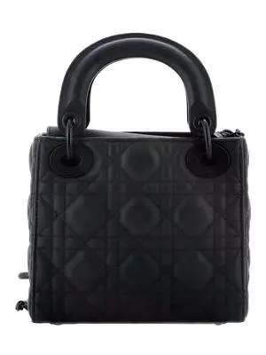 DIOR Ultra Matte Lady Dior Chain Bag Cannage Quilt Calfskin Mini Shoulder Bag