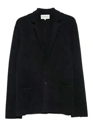 Eric Bompard Piqué-knit Patch-pocket Blazer - Black