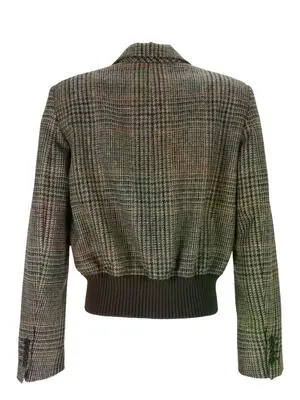 Aspesi Check-pattern Virgin Wool Jacket - Brown