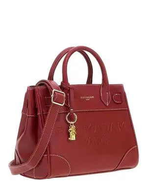 RUE MADAM PARIS La Maison Logo-embossed Contrast-stitched Tote Bag - Red