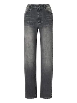 Tibi Charlotte Mid-rise Straight-leg Jeans - Gray
