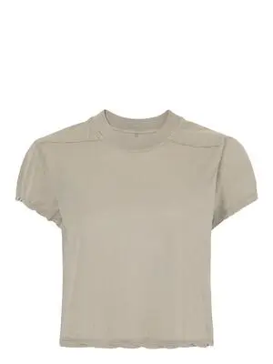 Rick Owens Cropped Cotton-jersey T-shirt - Neutrals