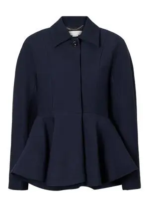 Stella McCartney Crepe Peplum Jacket - Blue