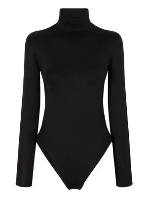 Alaïa Silk-blend Bodysuit - Black
