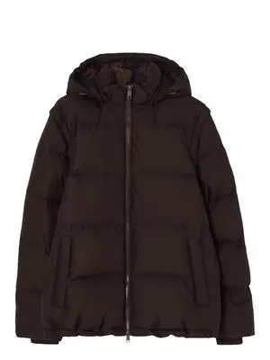Burberry Detachable-sleeve Bideford Puffer Jacket - Brown