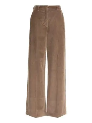 Max Mara Corduroy Wide-leg Trousers - Brown