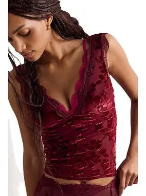 INTIMATELY Loved You First Cami By Intimately At Free People In Black Combo Cabernet Combo