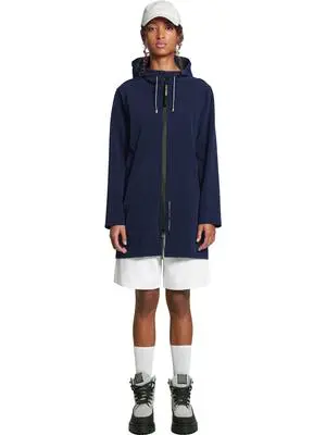 Stutterheim Stockholm Lightweight Zip Matte Raincoat - Navy