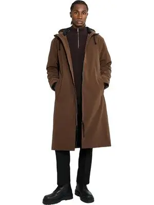 Stutterheim Stockholm Long Matte Winter Coat - Dark Brown
