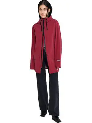 Stutterheim Stockholm Patch Raincoat - Burgundy